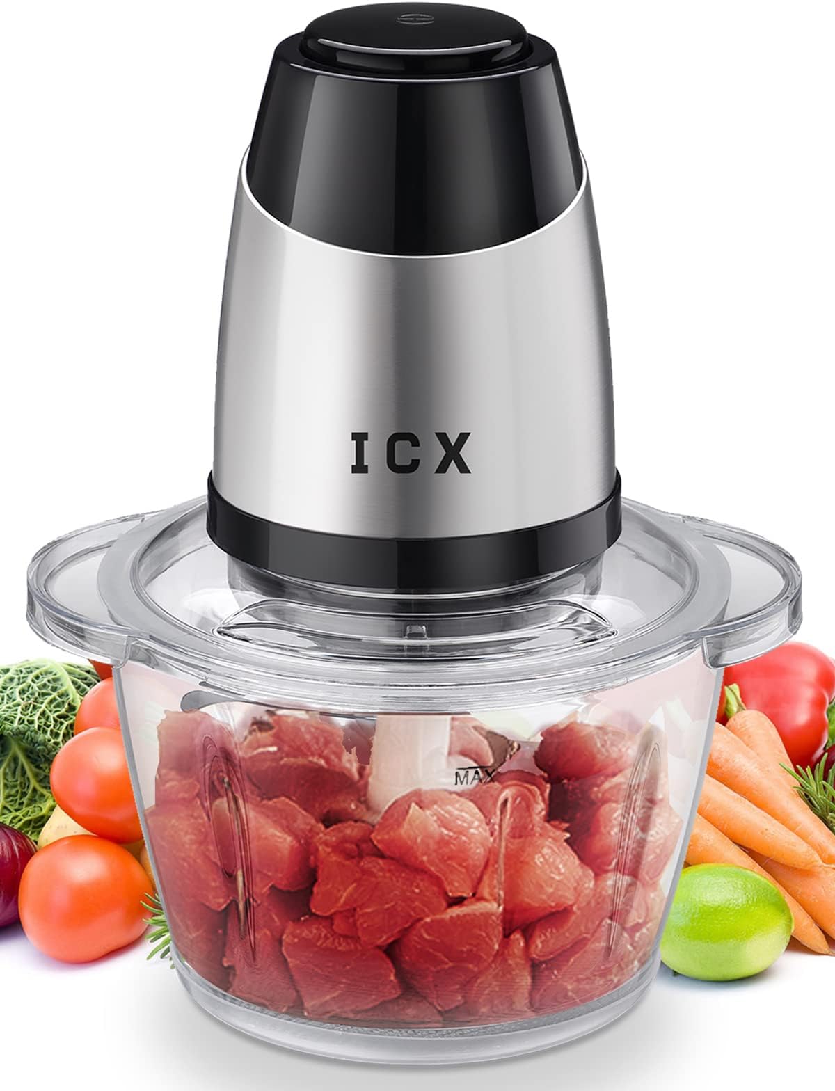 Amazon.com: HOMEASY Meat Grinder Electric, Food Processor 2L Stainless ...