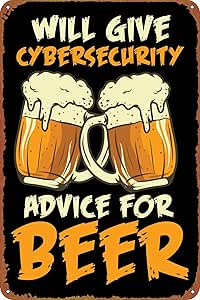 Amazon.com : Cyber Security Funny Poster Tin Metal Sign Vintage Wall ...