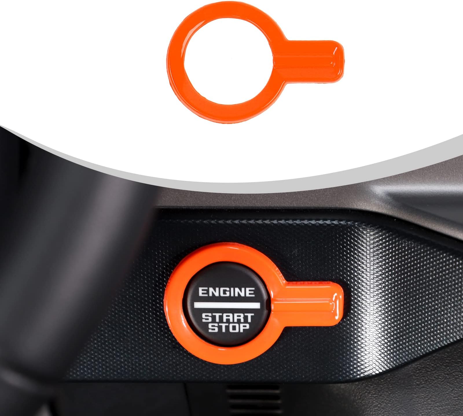 Amazon.com: JWWY Bronco Push Start Button Cover Spin Engine Start Stop ...