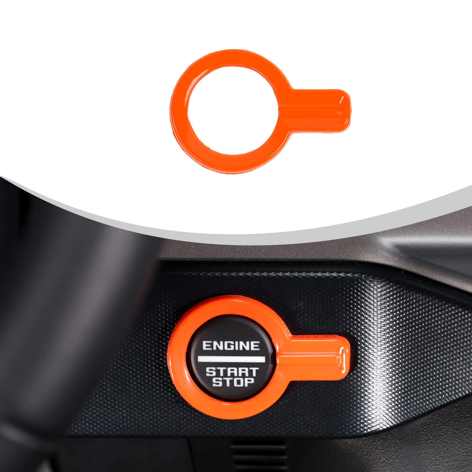 Amazon.com: JWWY Bronco Push Start Button Cover Spin Engine Start Stop ...