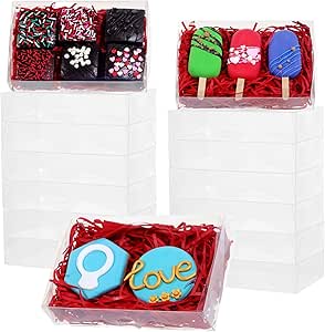 Amazon.com: SLShePack 15PCS 7x4.3x1.5 Inch Clear Chocolate Covered Ore ...