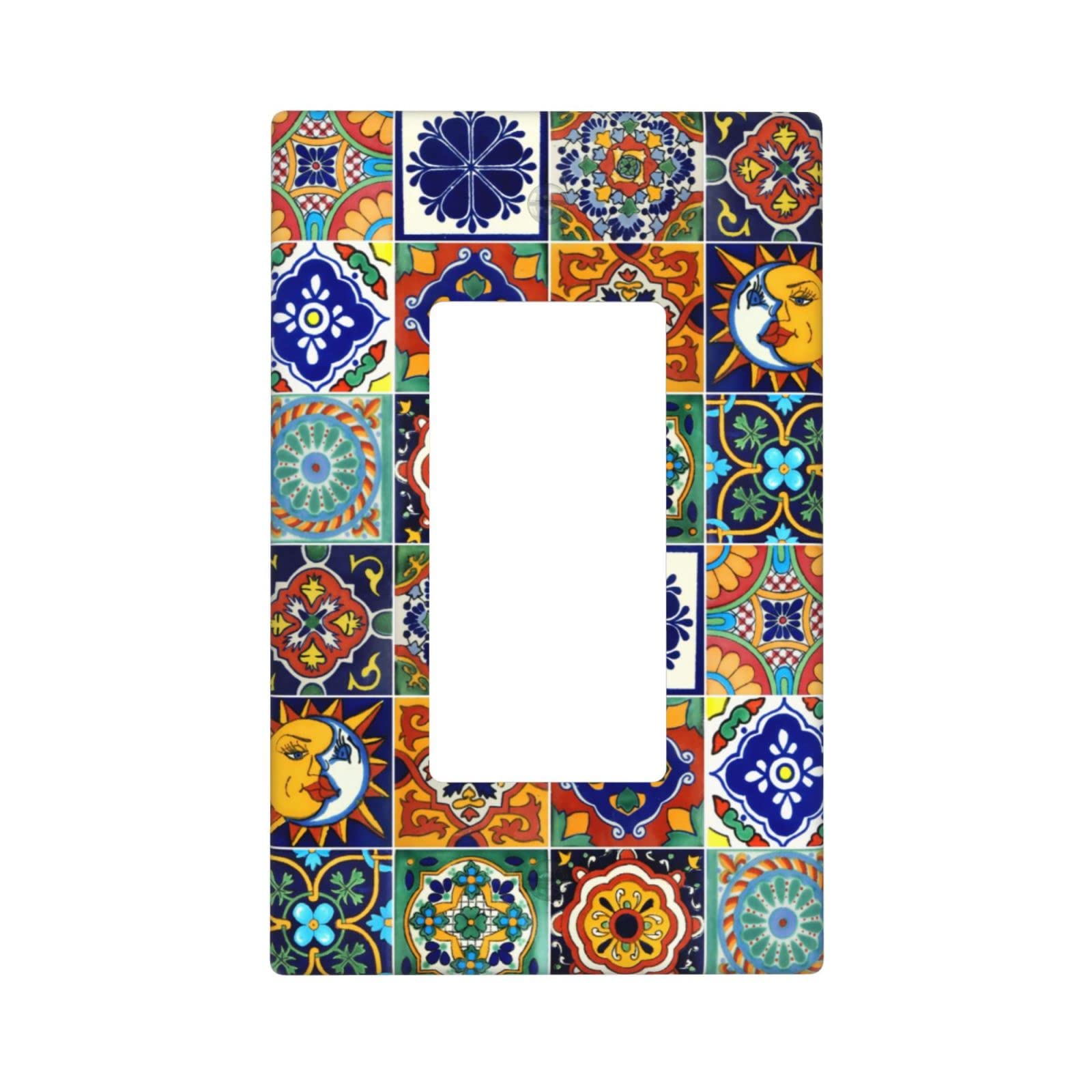 Talavera Mexican Tiles Single Gang Rocker Wall Plates Decorate Outlet ...