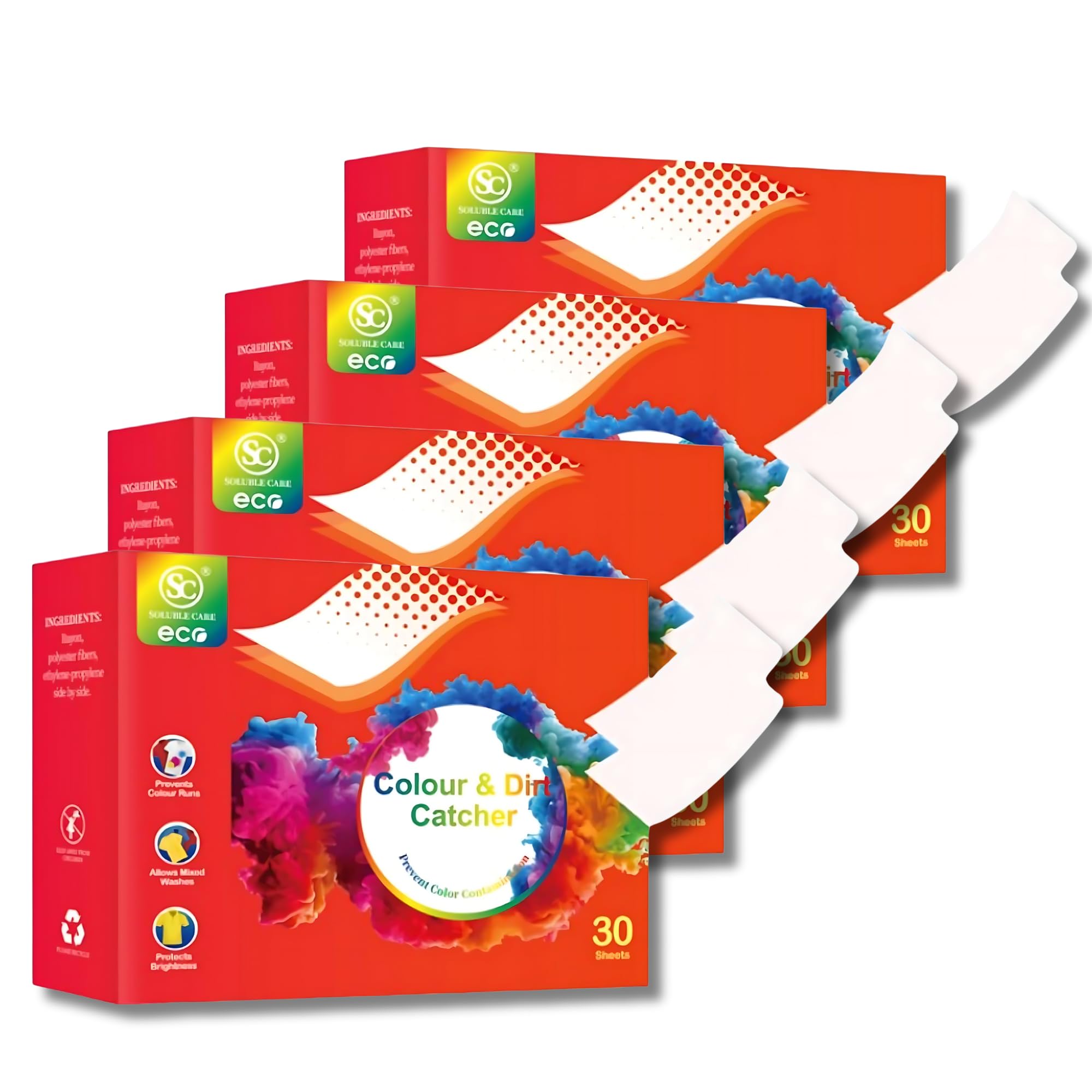 Eco-Friendly Colour & Dirt Catcher 120 Sheets: Enhances Laundry ...