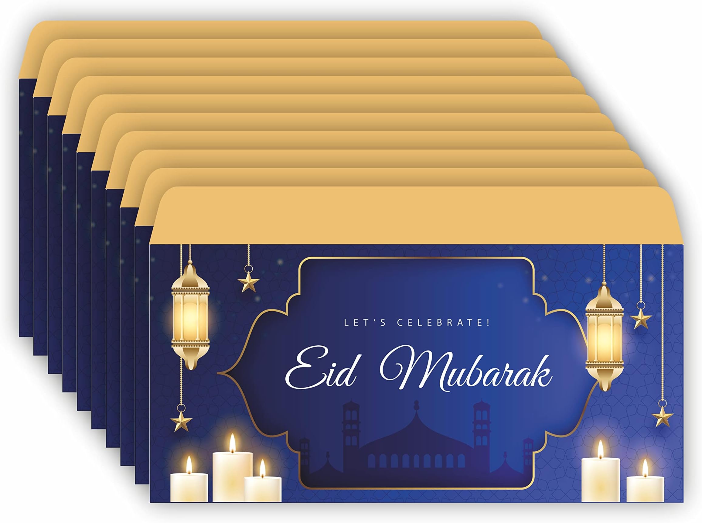 Anne Print Solutions® Pack Of 12 Eid Mubarak Envelope Shagun Colorful ...