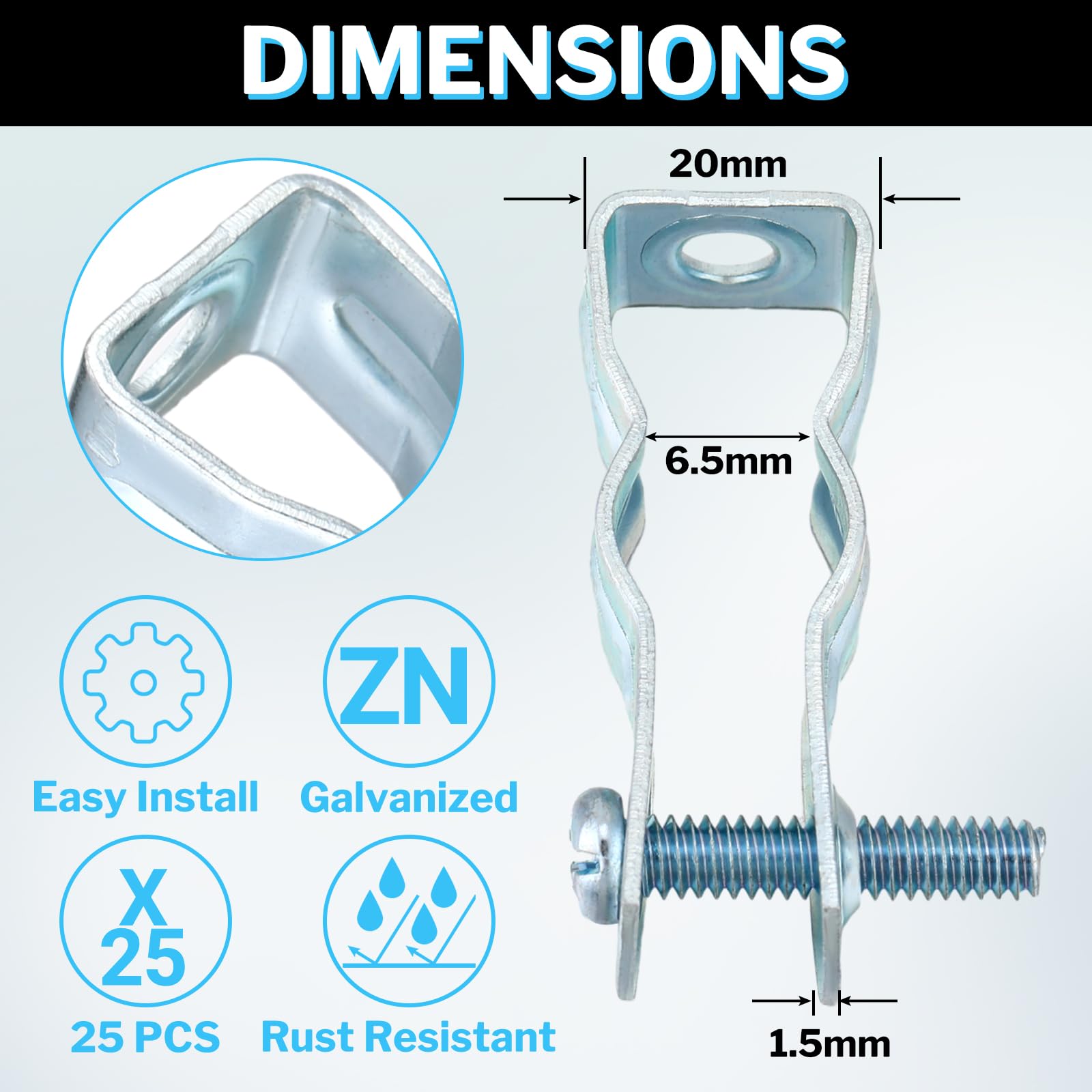 Snapklik.com : Yaocom 25 Pcs EMT Conduit Hanger