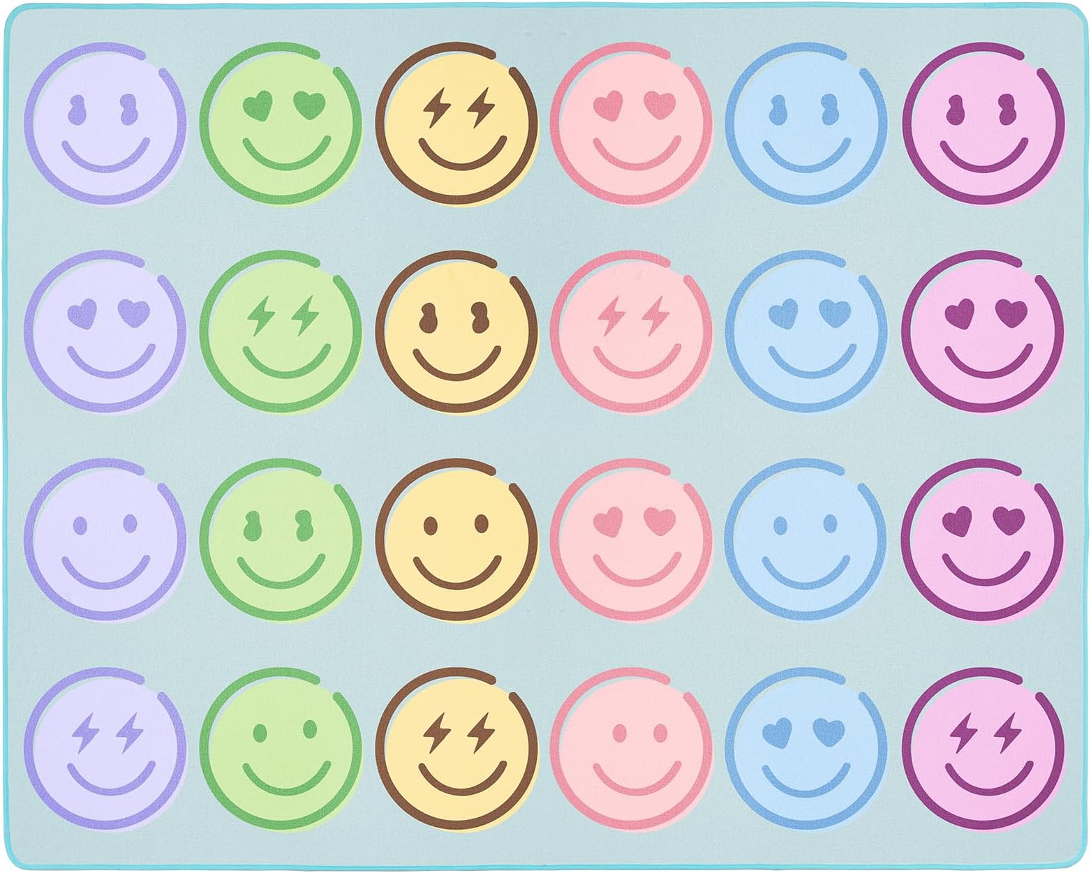 Amazon.com: Champion Rugs Smiley Face School Classroom Black ...