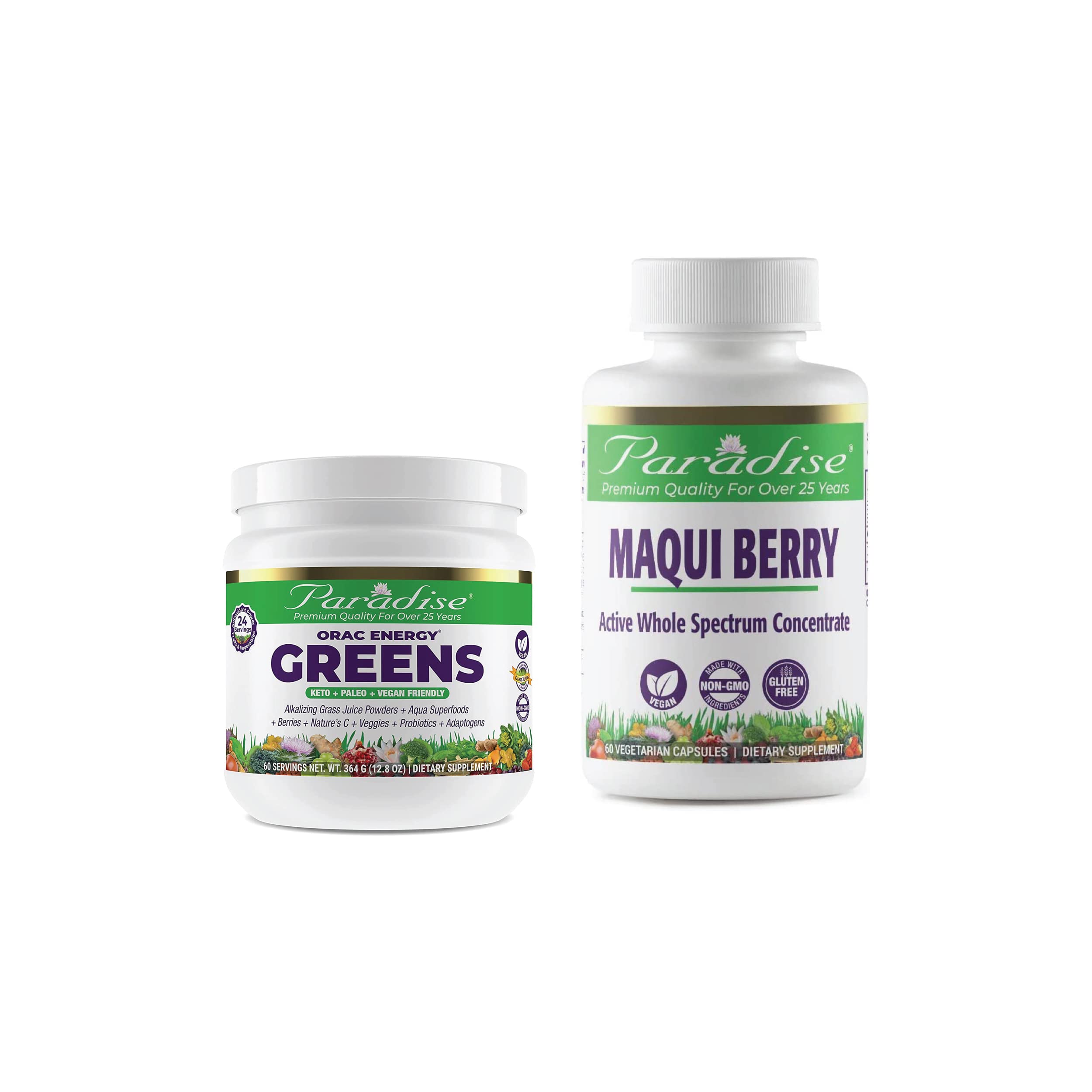 Amazon.com: Paradise Herbs Maqui Berry + ORAC Energy Greens Antioxidant ...