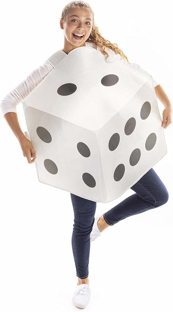 Amazon.com: Six-Sided Dice Halloween Costume - D6 Outfit for Vegas ...