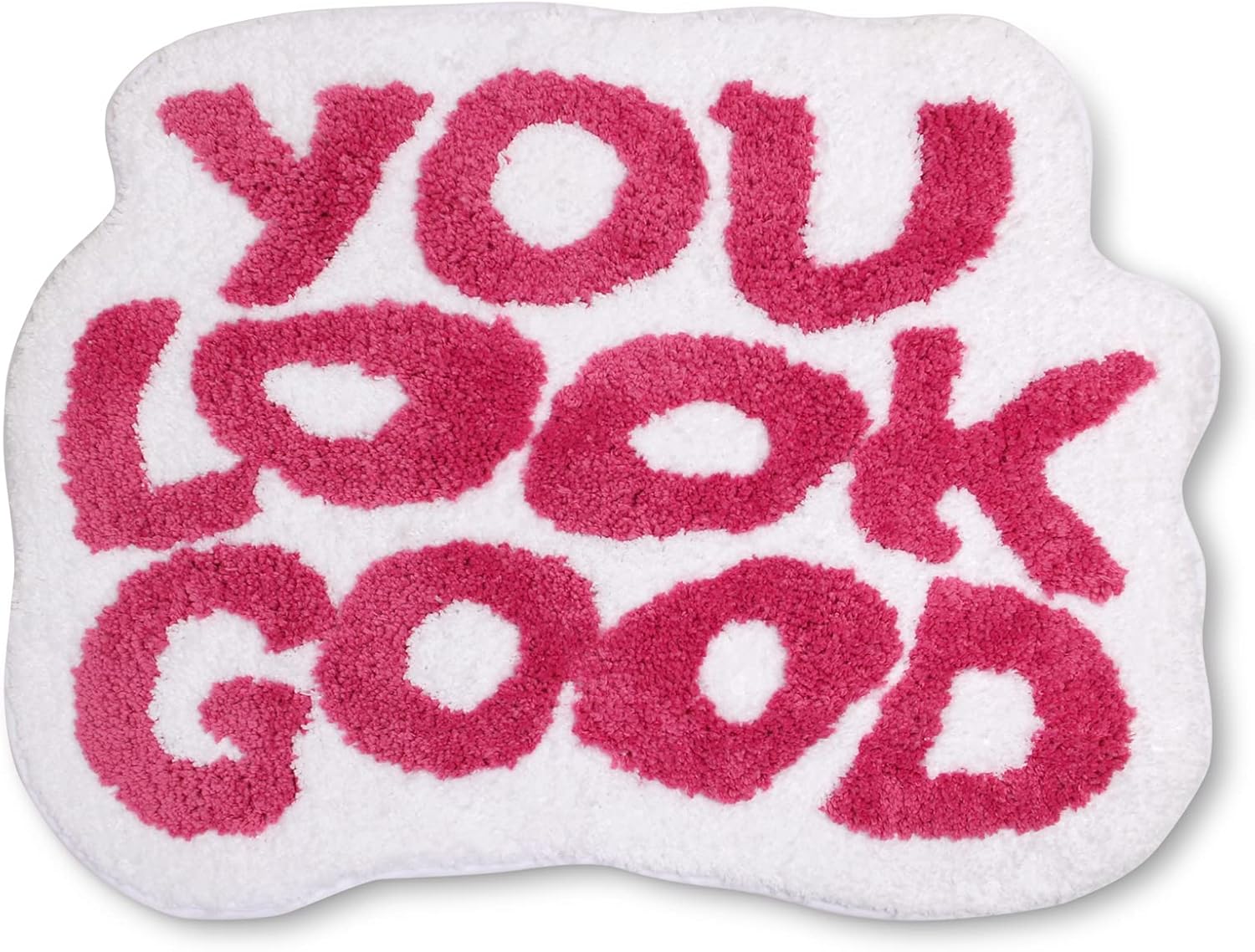Amazon.com: MSTOFFY You Look Good Bath Mat Pink Cute Bathroom Rugs for ...