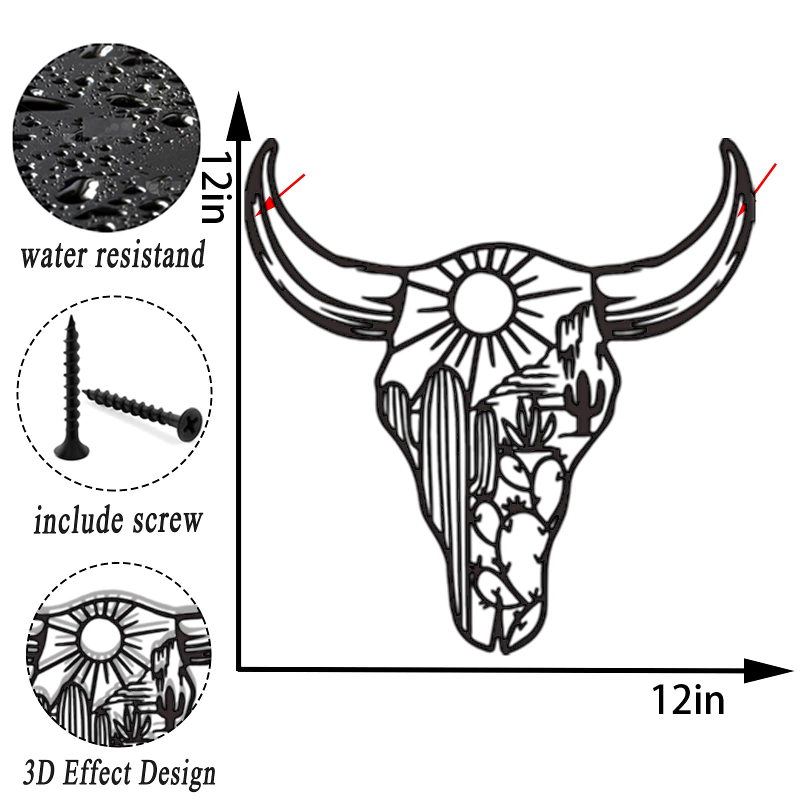 Longhorn Cow Skull Drawing