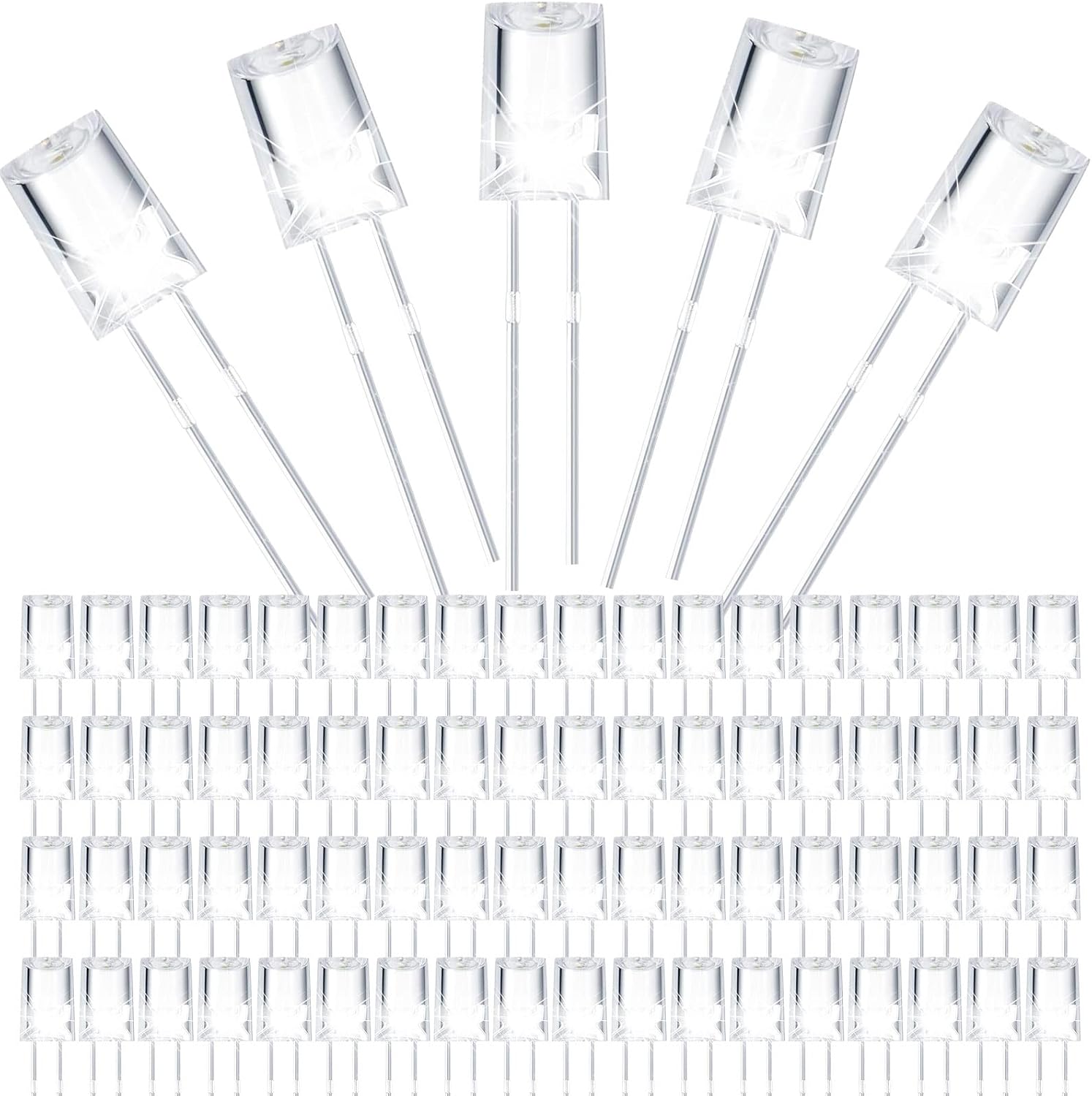 Mudder 400 Pcs Valentines LED 5mm String Lights Mini Replacement Bulb ...