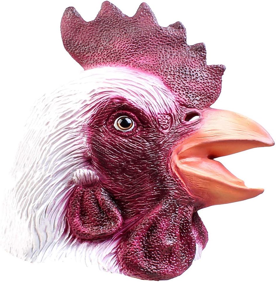 WENTAOWULUE - Máscara de gallo hecha a mano, máscara de pollo, máscara ...