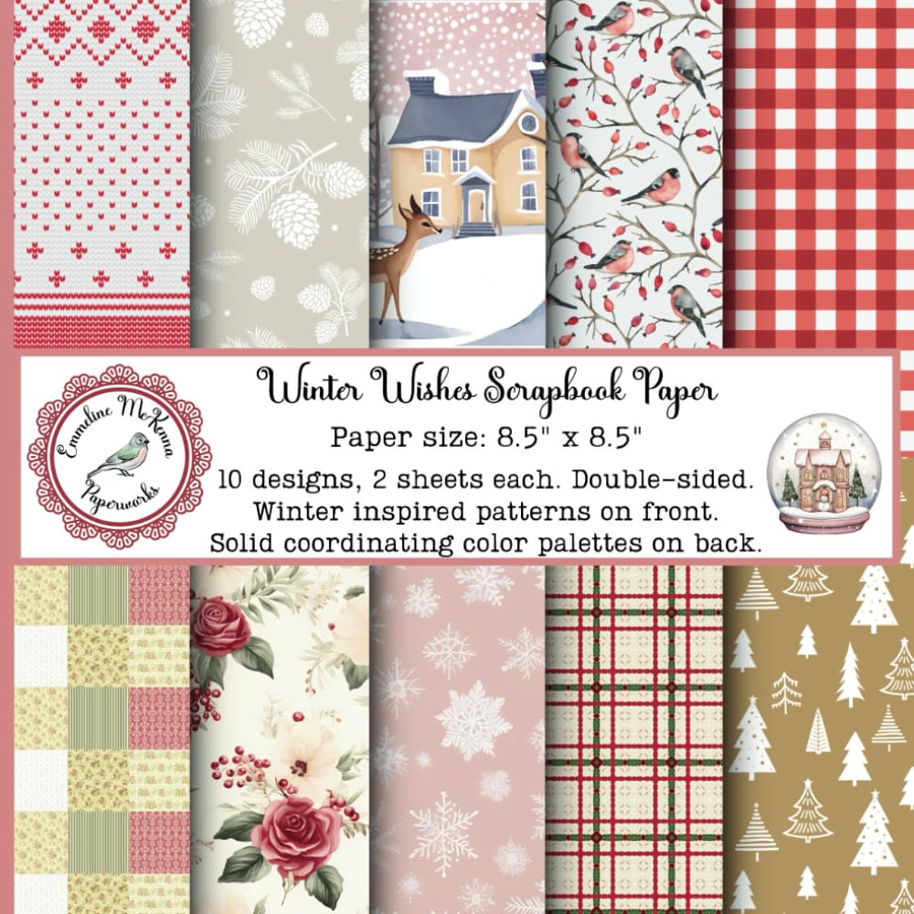 Winter Wishes Scrapbook Paper: Decorative Craft Paper, Cottagecore ...