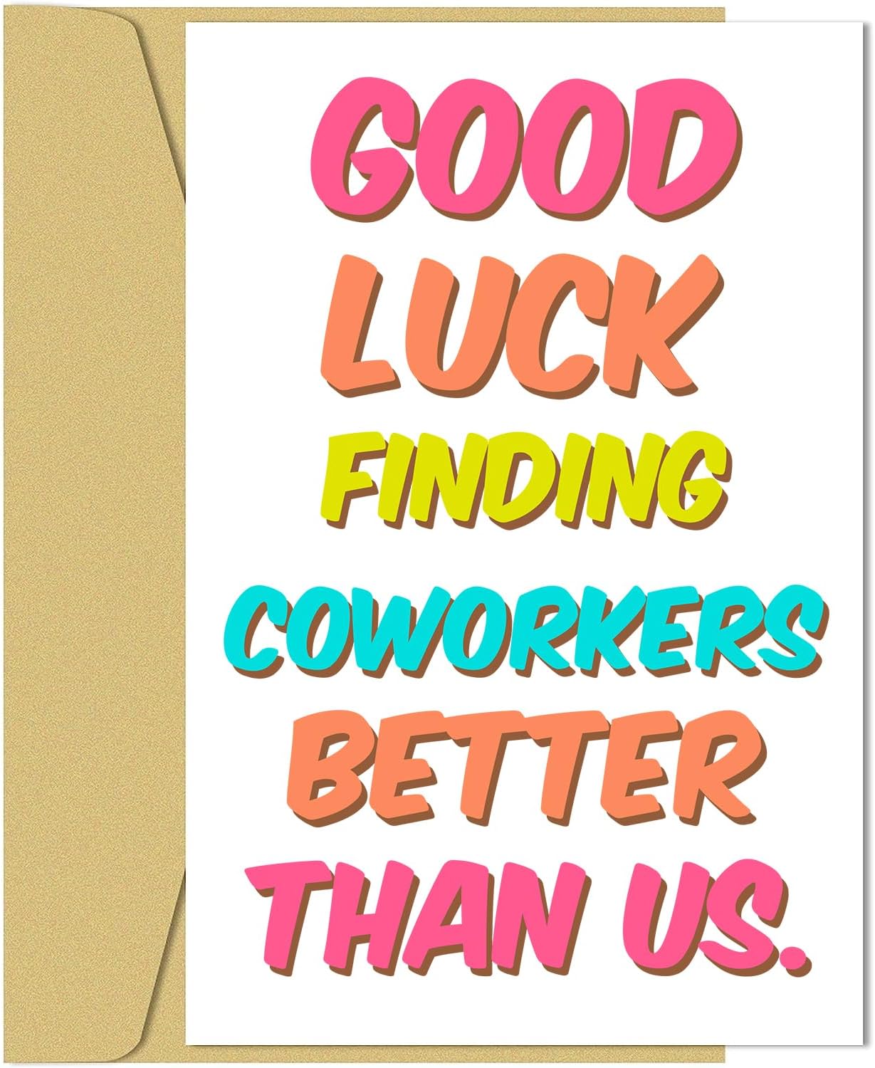 TRAMIN Funny Coworker Leaving Card, Good Luck Card, Thailand | Ubuy