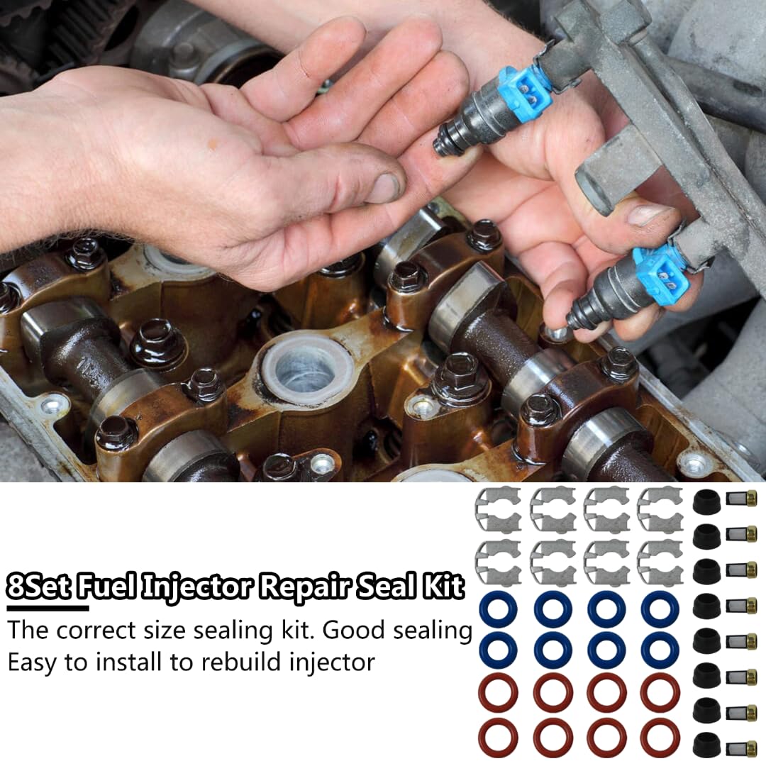 Fuel Injectors For GMC Sierra 2500 HD V8 Sets Fit Chevy Silverado 1500/ ...