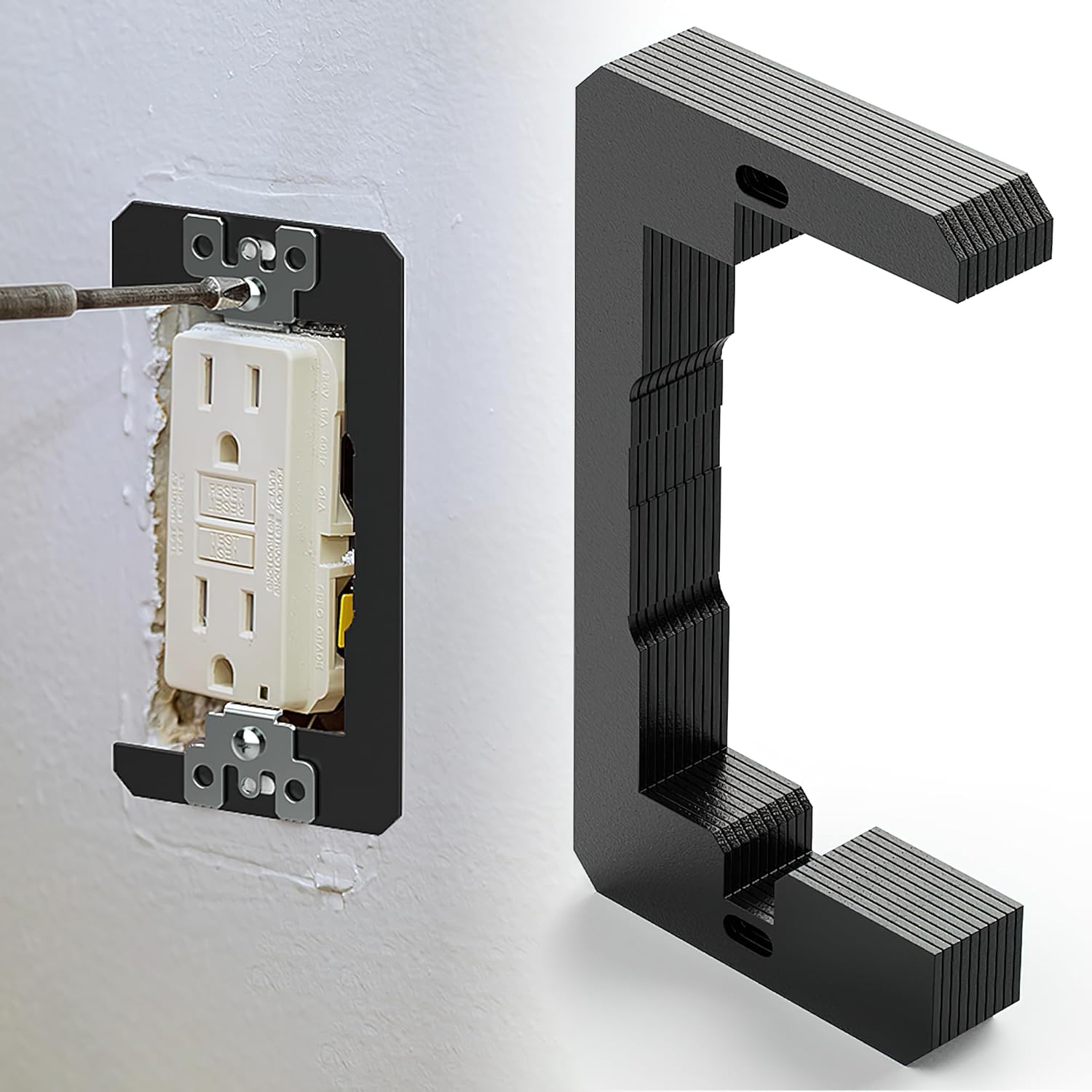 Wuno Shop 10 Pcs Wall Plate Spacer, Flush Fit Device Leveling Plate ...