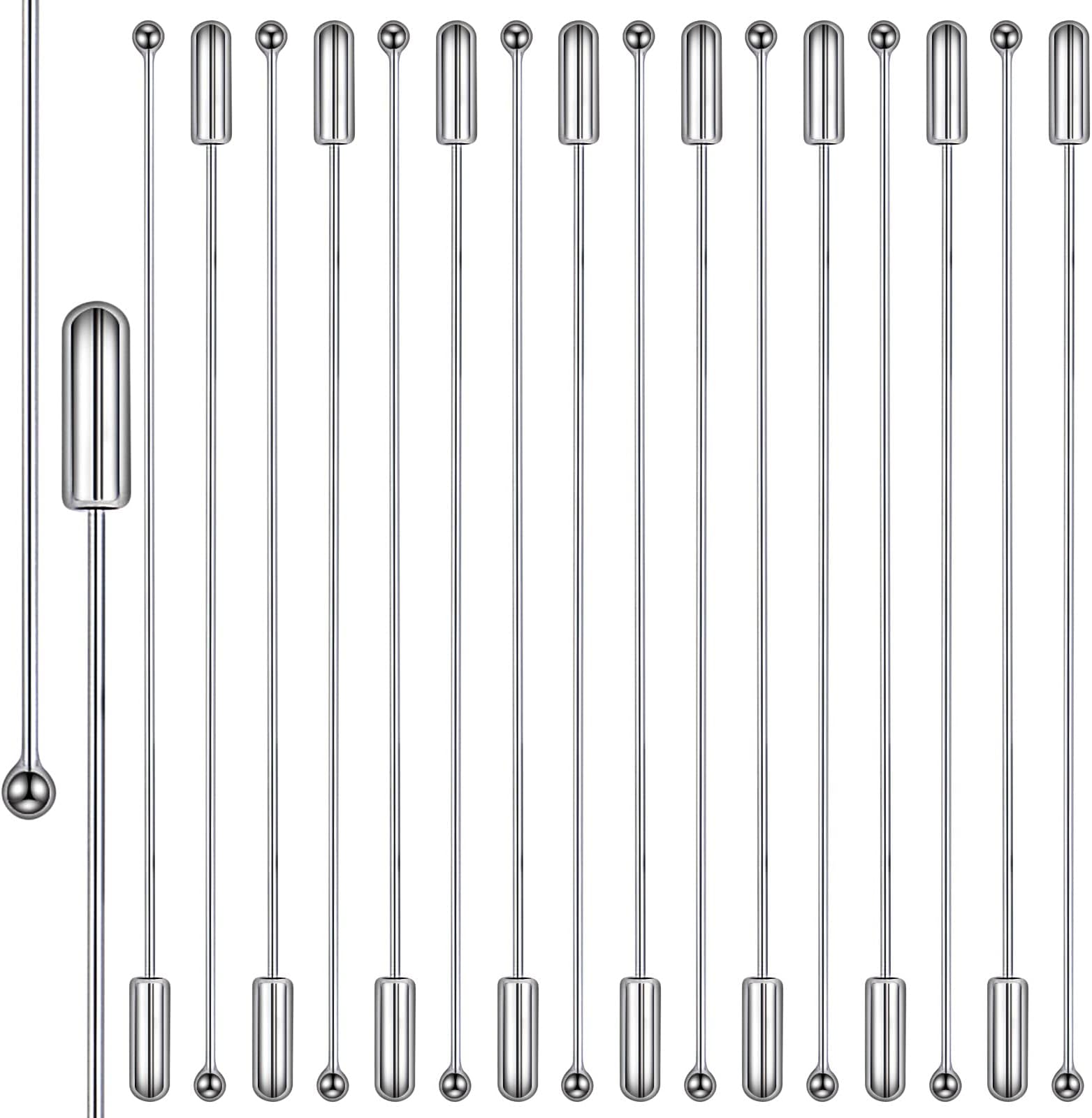Amazon.com: 20pcs 97 mm Copper Brooch Stick Pins Ball Stick Pins Long ...