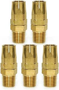 MaxLLTo 5 Packs Replacement 1/4 Inch Reusable Non Swivel Hose End ...