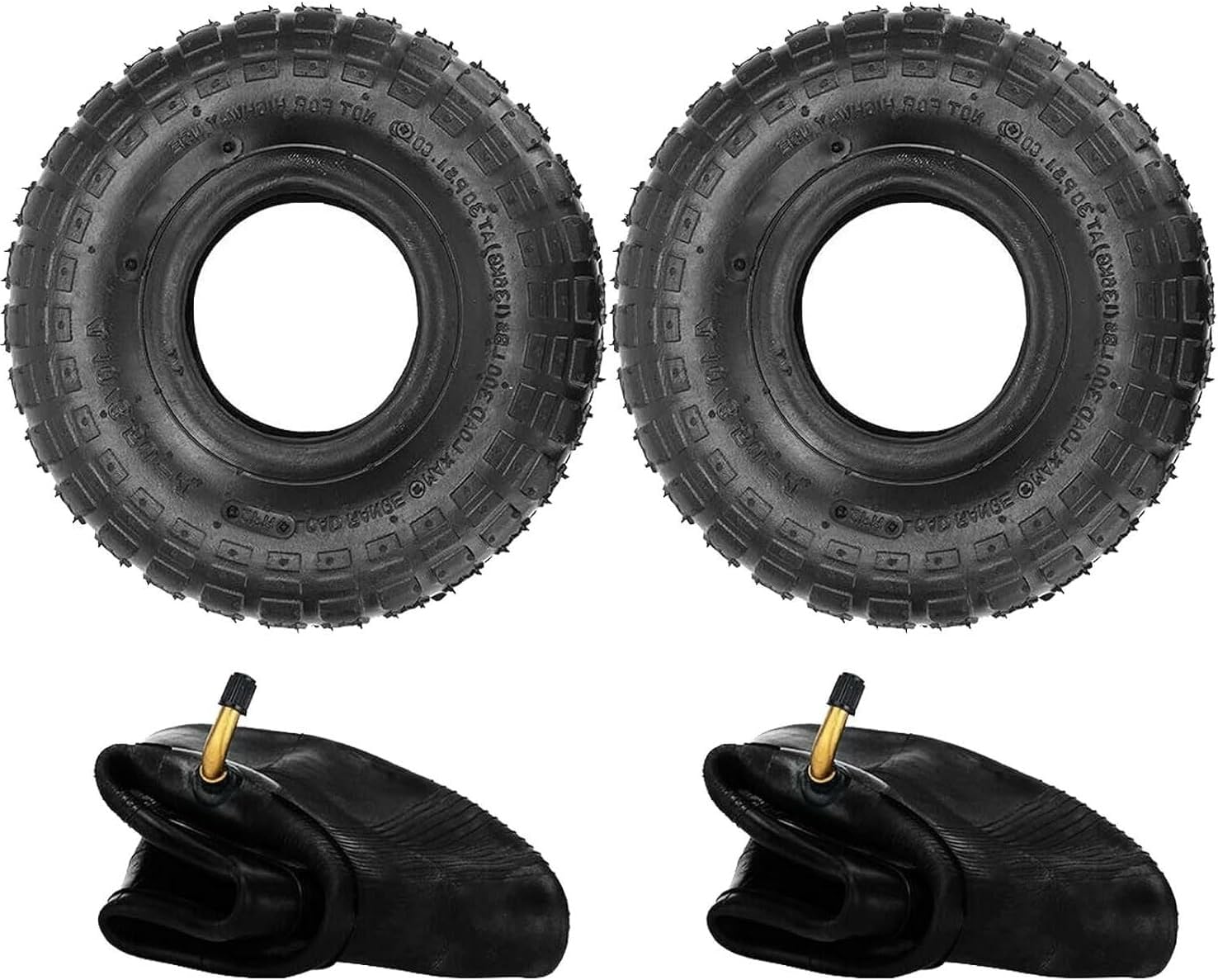 CROWNSHOP 2Pcs 4.10/3.50-4 tyre and tube Wheelbarrows Inner Tube for ...