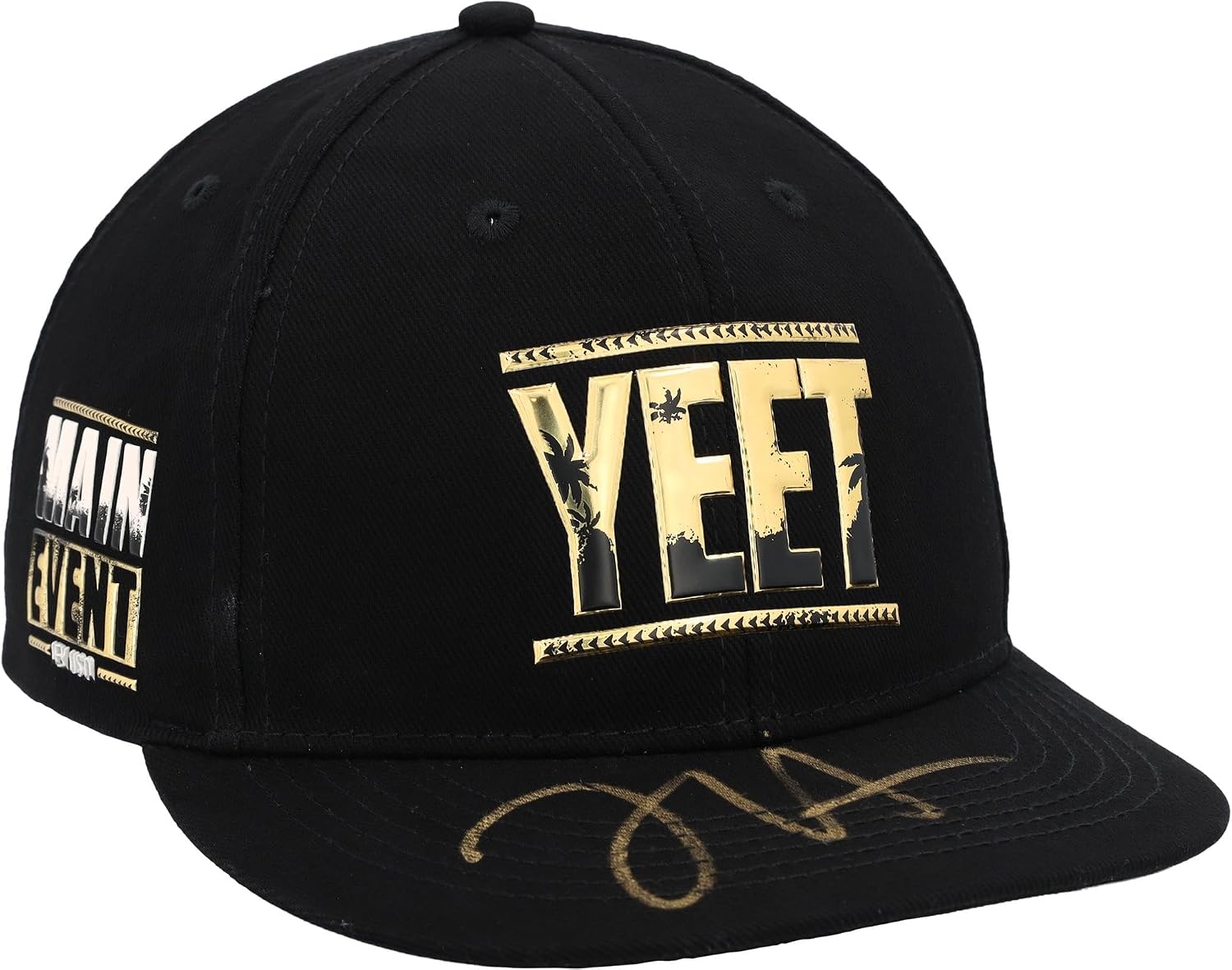 Jey Uso WWE Autographed & Gold YEET Snapback Cap - Autographed Hats at ...