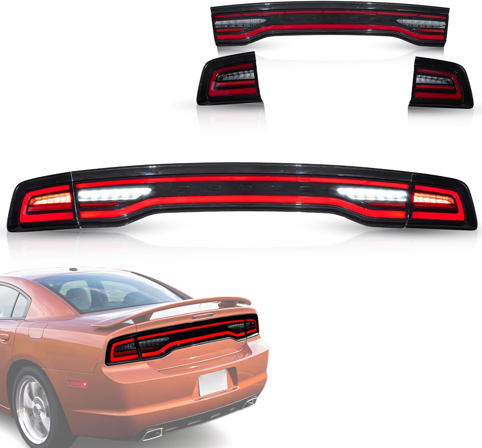 Amazon.com: VLAND LED Tail Lights For Dodge Charger 2011-2014 7th Gen ...
