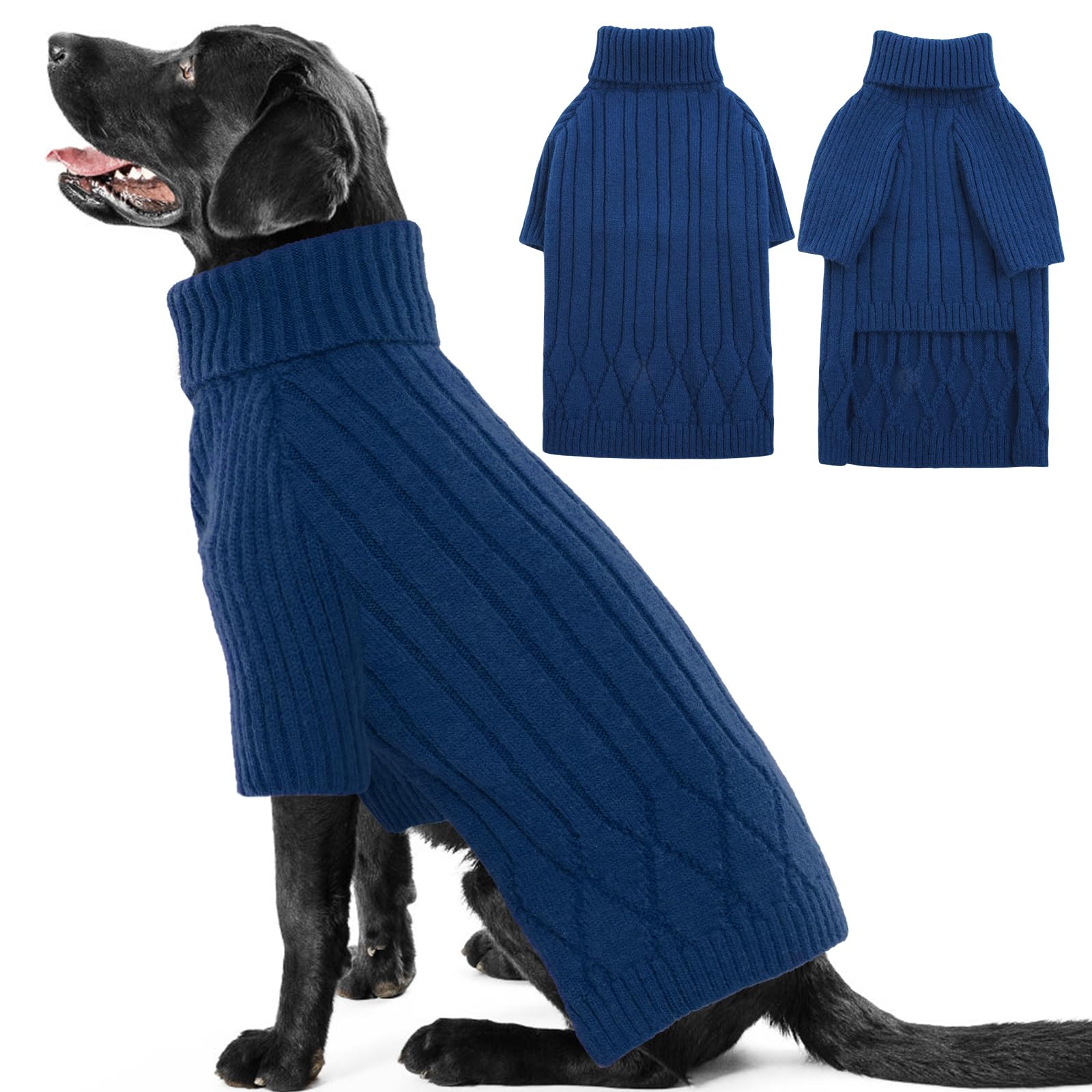 Amazon.com : OUOBOB Large Breed Dog Sweaters, Warm Winter Fall Dog ...