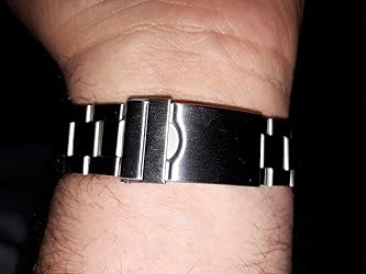 M WATCH Aqua Steel Schwarzes Zifferblatt mit Kalender und Lünette ...