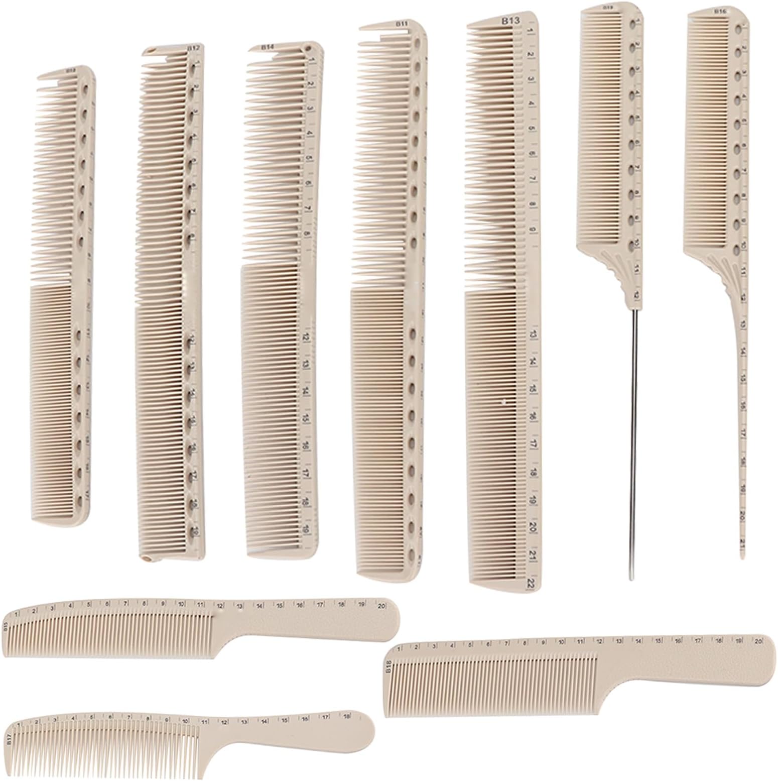 Amazon.com : Comb Set, 10pcs Carbon Fiber Cutting Combs with Measure ...