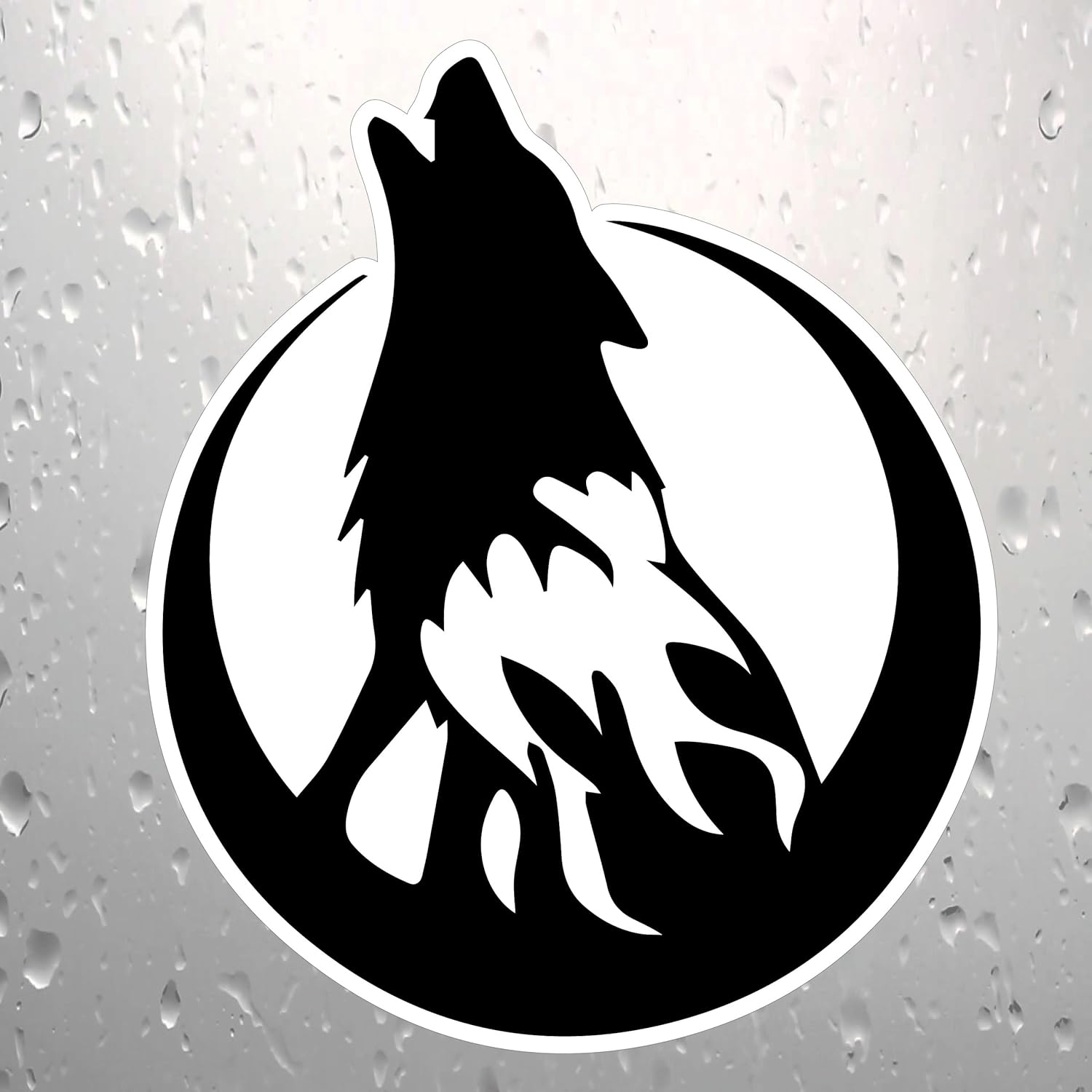 Amazon.com - Sticker Bomb Vinyl Decal Howling Wolf in a Moon Decal ...