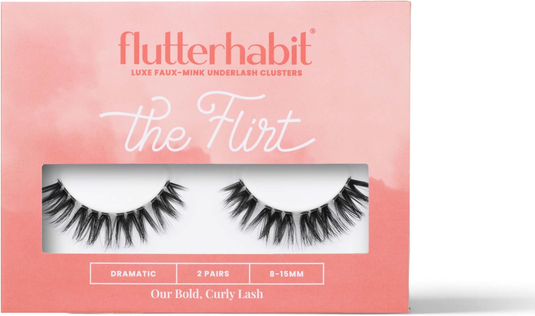 Amazon.com: FlutterHabit The Flirt Lashes, 2 Sets of Eyelashes, DIY Cat ...