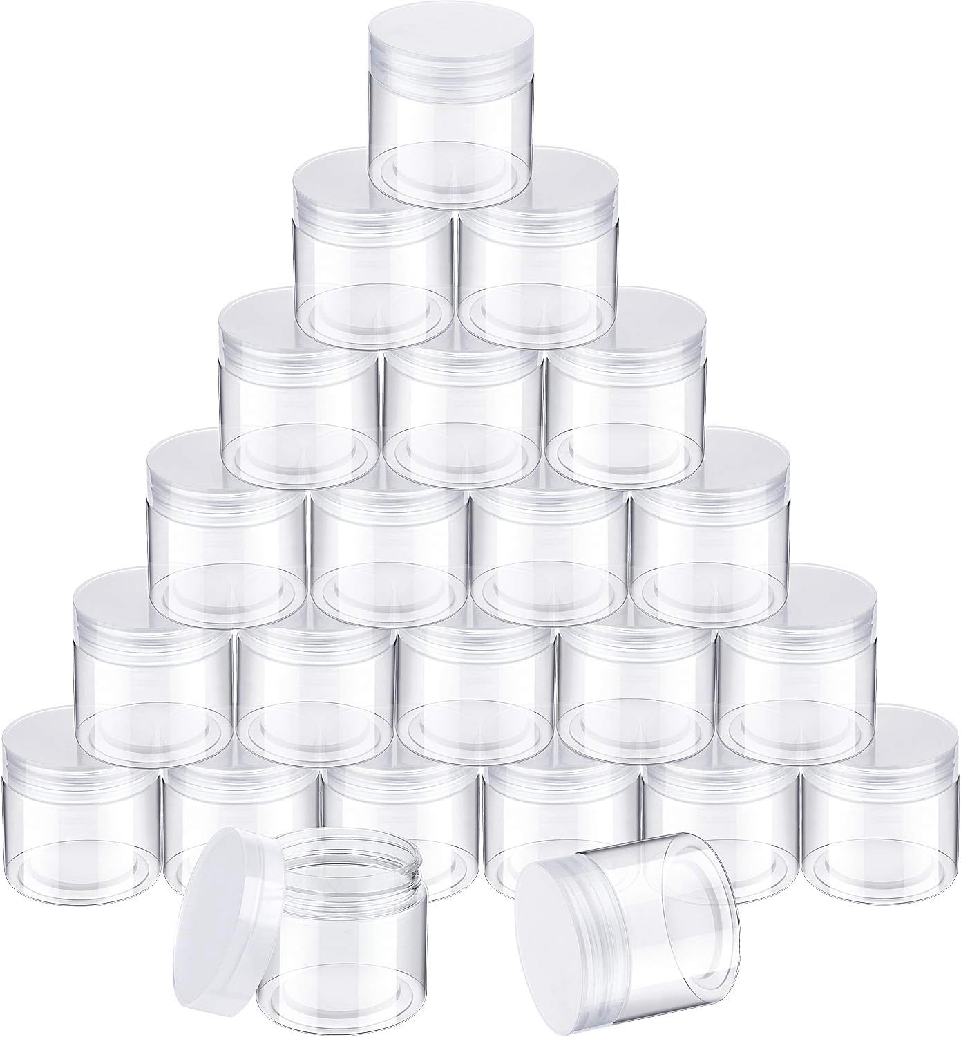 Amazon.com: eBoot 150 Piece 3 Oz Plastic Container Jars with Lids Round ...
