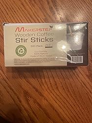 Amazon.com | Makerstep 1000 Wooden Coffee Stirrers 5.5 Inch with ...