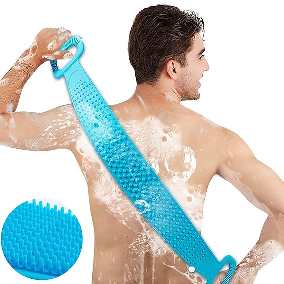 CABLE GALLERY Silicone Double Side Back Cleaning Shower Strap for ...