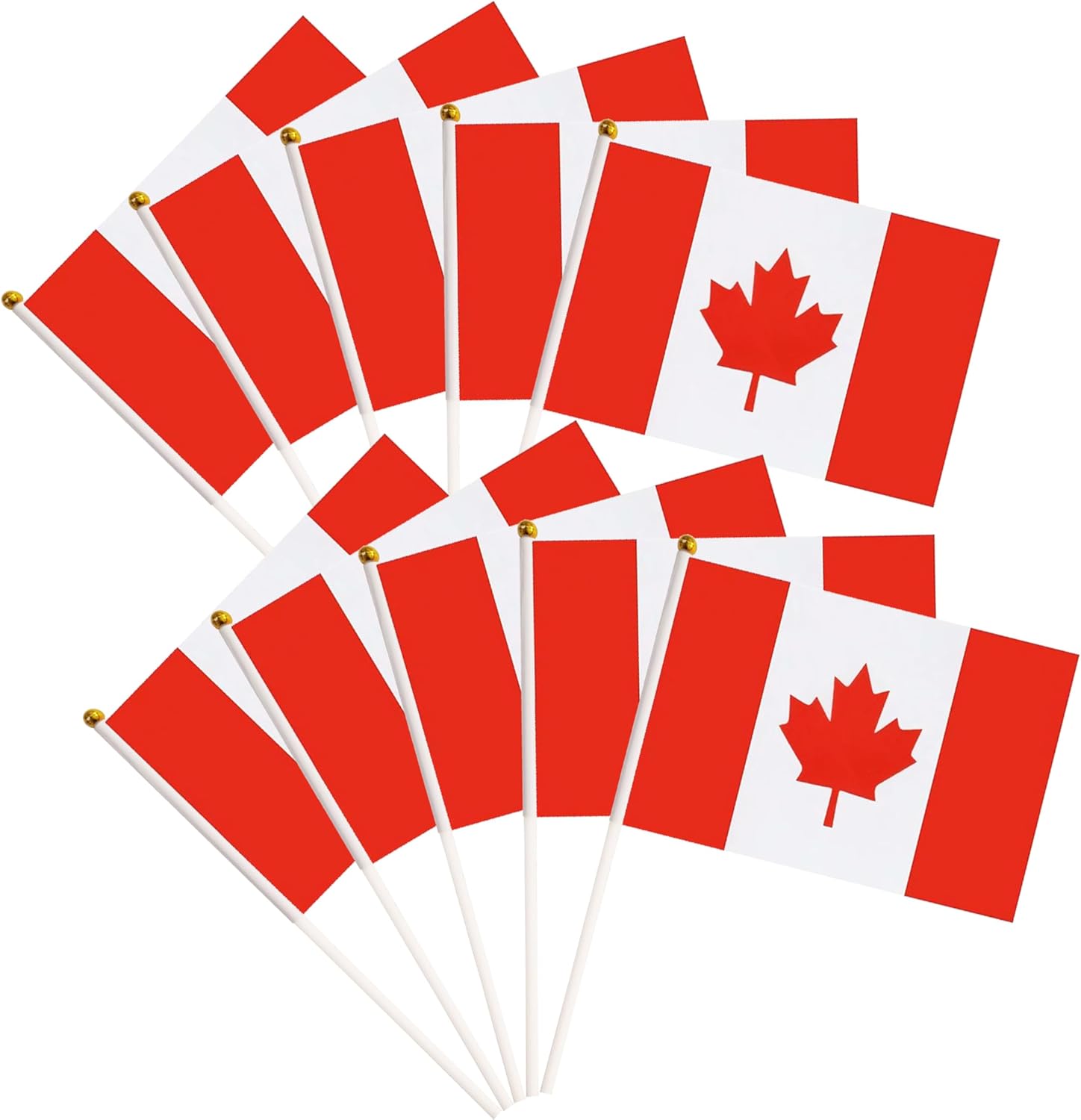 Amazon.com : 50 Pack Canada Canadian Flags - Small Mini Hand Held on ...