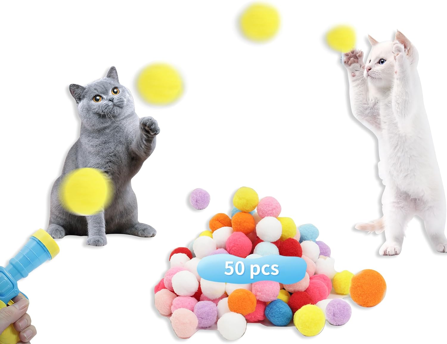 Amazon.com : DODHEG 50 Pcs Colorful Pet Balls, Soft Plush Balls, Indoor ...