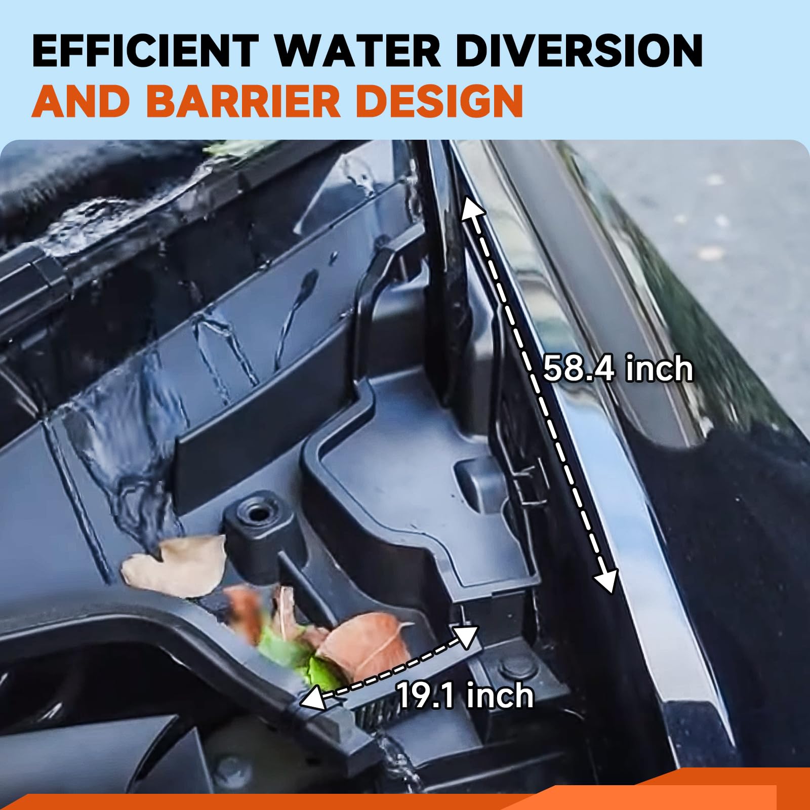 Snapklik.com : Hood Water Barrier Box Fit For Tesla Model Y 2021 2022 ...