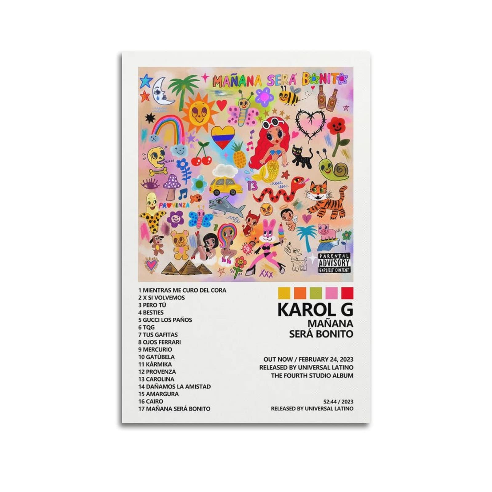 Amazon.com: TYRI Karol G Poster Manana Sera Bonito Album Cover Poster ...