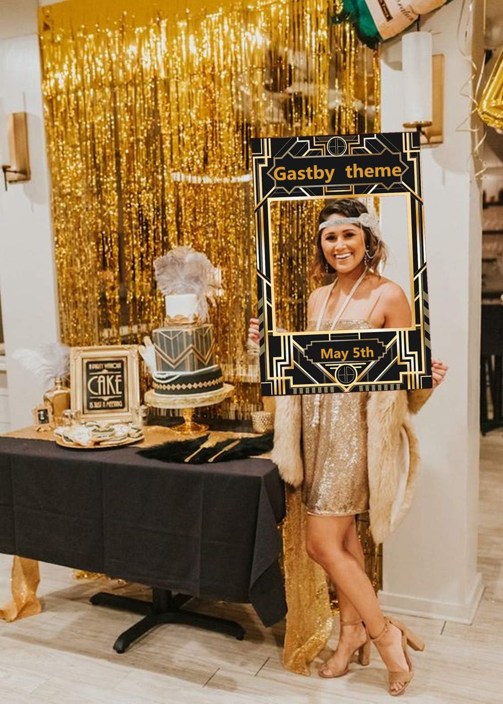 JeVenis Art Deco Gatsby Party Photo Booth Prop Frame Chile | Ubuy