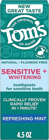 Amazon.com: Tom’s of Maine Sensitive Plus Whitening Fluoride Free ...