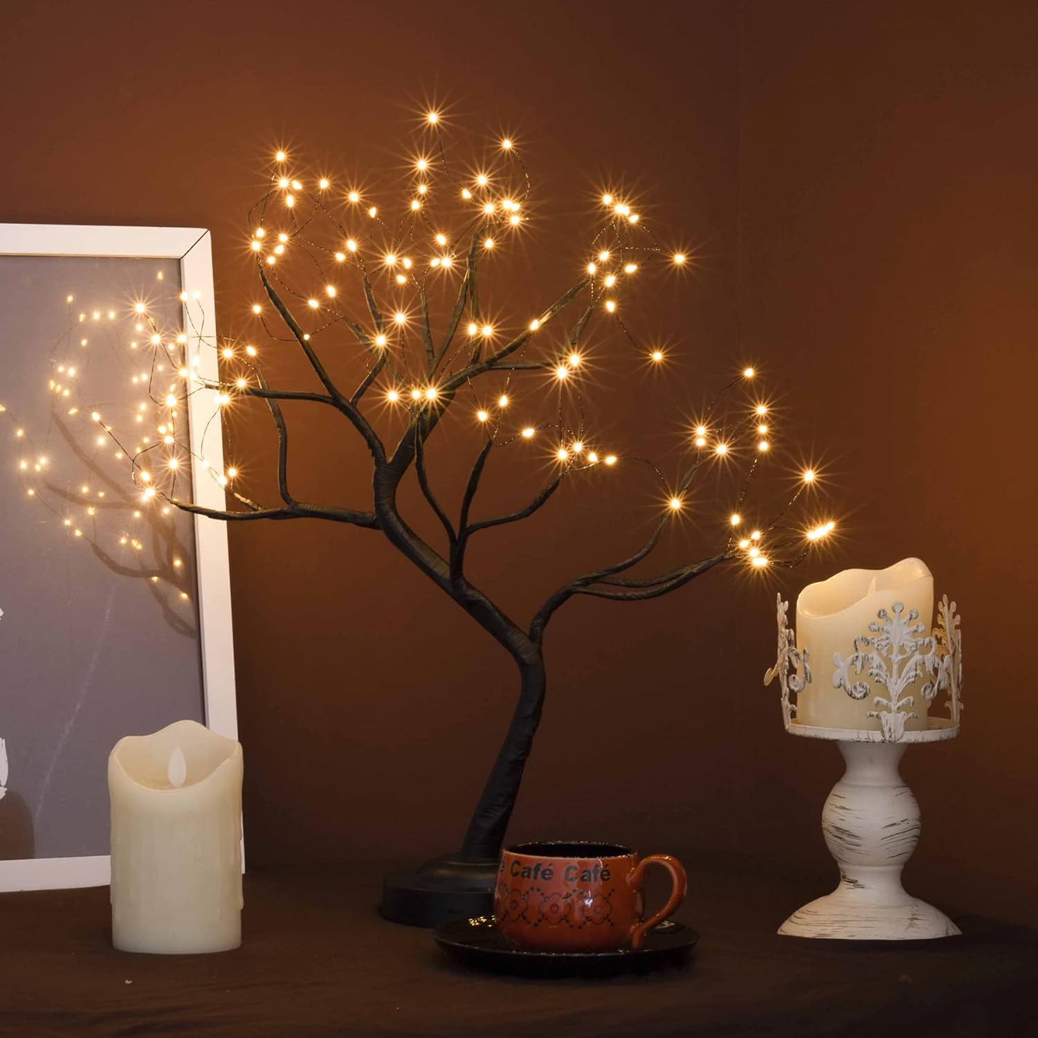 Amazon.com: FUCHSUN $$$ Tabletop Tree Light Led Desk Lamp Artificial ...
