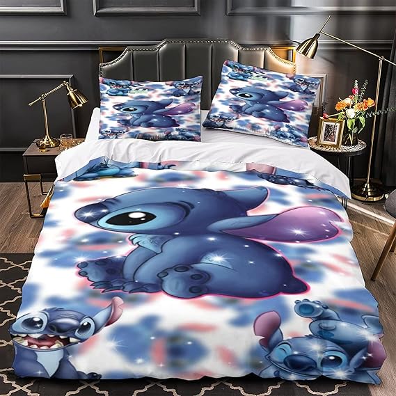3D-Stitch Print Dekbed Set Lilo & Stitch Dekbedovertrek voor Kids ...