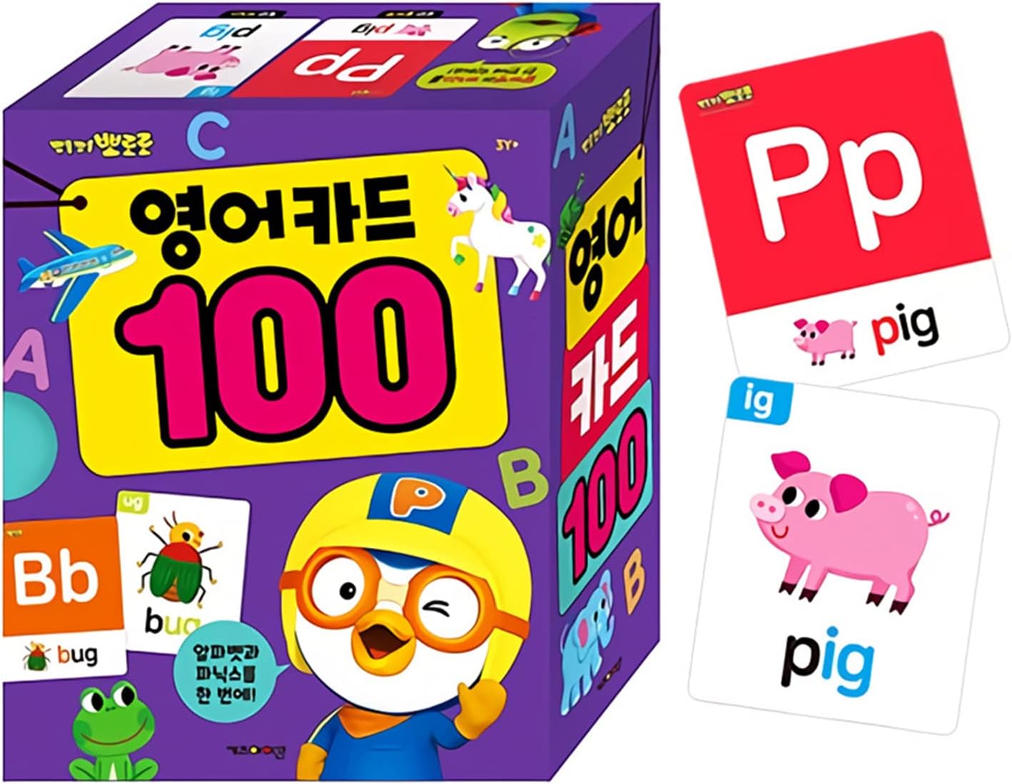 Amazon.com: Pororo English Study Cards Set - Alphabet Words Learning Pictures Gift Toys for ...