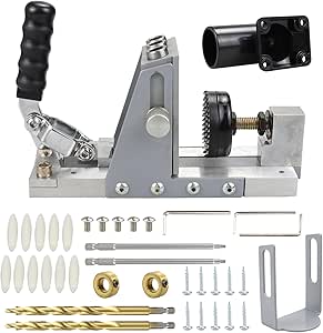 Upgraded Pocket Hole Jig Kit 2 in 1 Adjustable Easy to Use 3 Holes ...