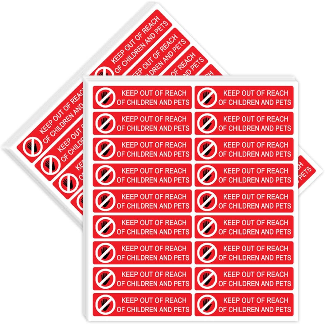 Amazon.com : YOUOK Keep Out of Reach of Children and Pets Stickers ...