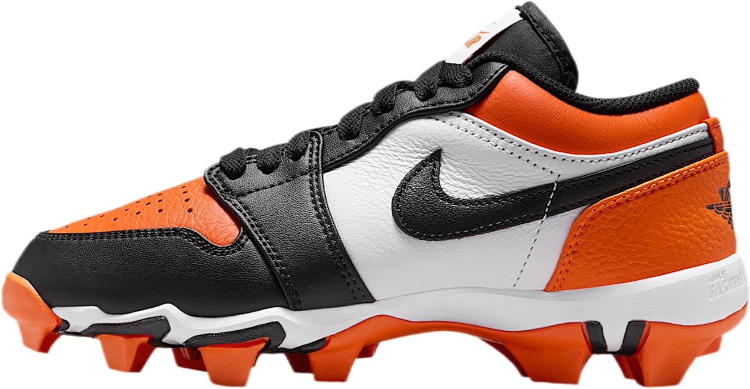 Amazon.com | Jordan 1 Low Little/Big Kids' Cleats (Starfish/White/Black ...