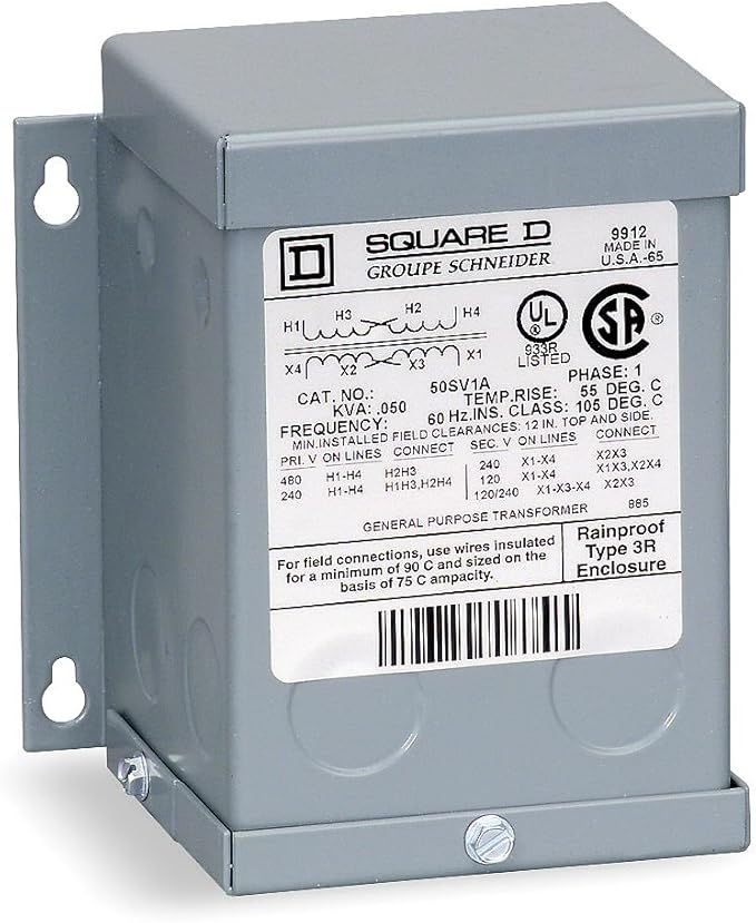 Amazon.com: SCHNEIDER ELECTRIC 3S7FIS Transformer Dry 1Ph 3Kva 208V-120 ...
