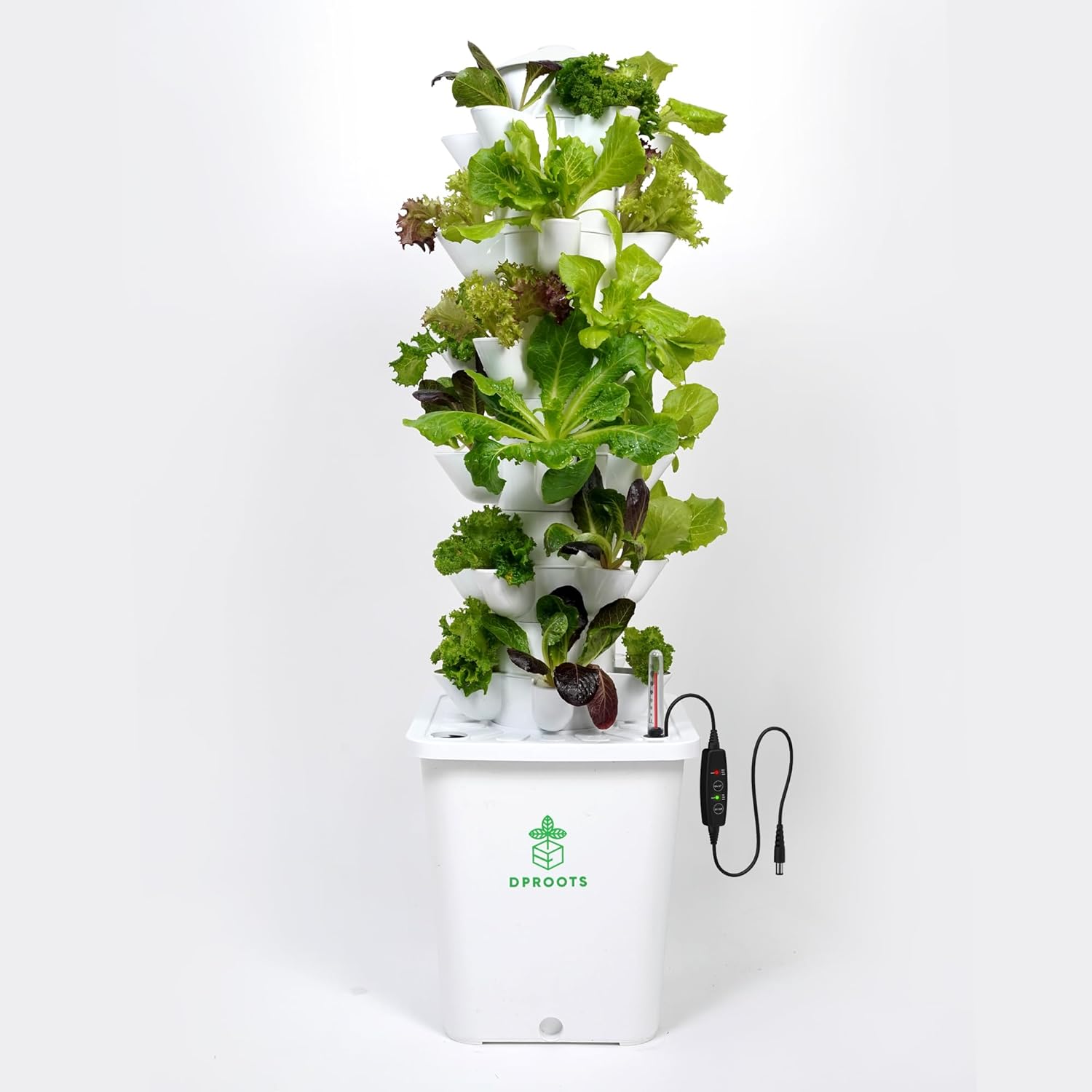 DPROOTS Hydroponic Tower Growing System，30 Pods Vertical Garden ...