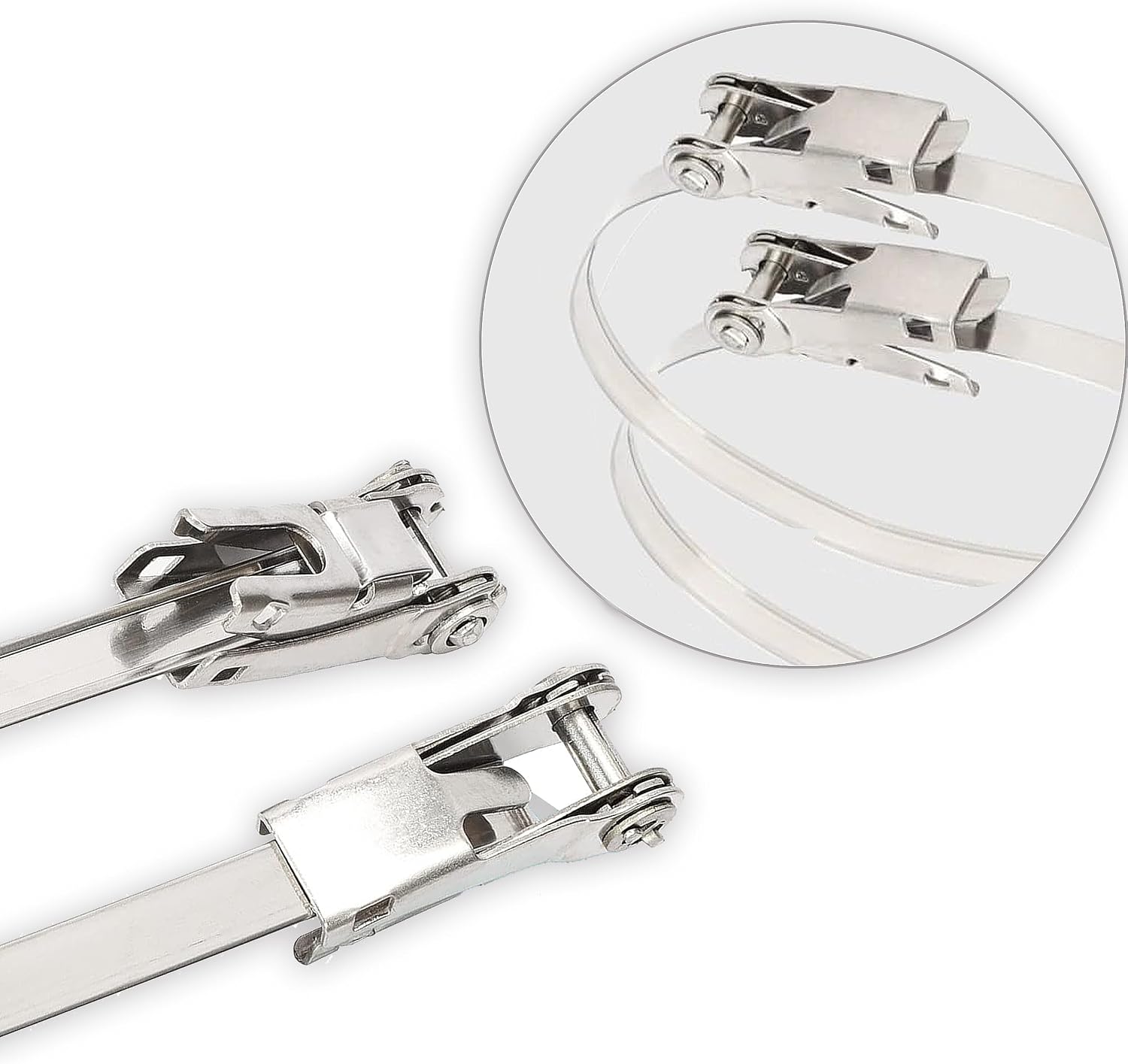 Amazon.com: Zip Ties Heavy Duty Outdoor Stainless Steel Rolling Strip ...