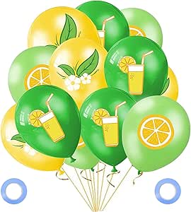 Amazon.com: YUEEBDFF 45 Pcs Lemon Birthday Party Supplies, 12 inch ...