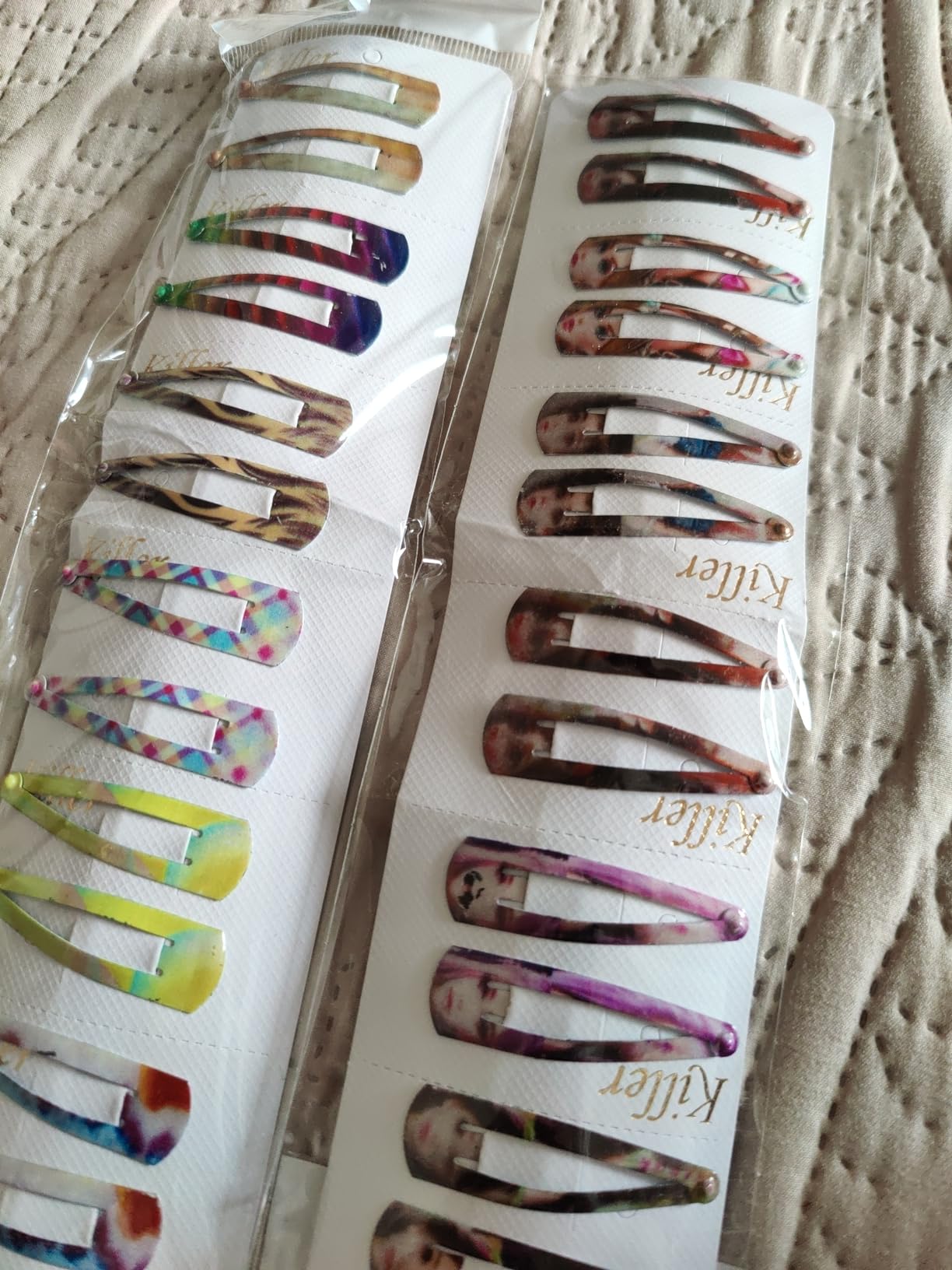 Diversa Hairpin For Kids Girls Printed Multicolor Snap Hair Clips Tic ...
